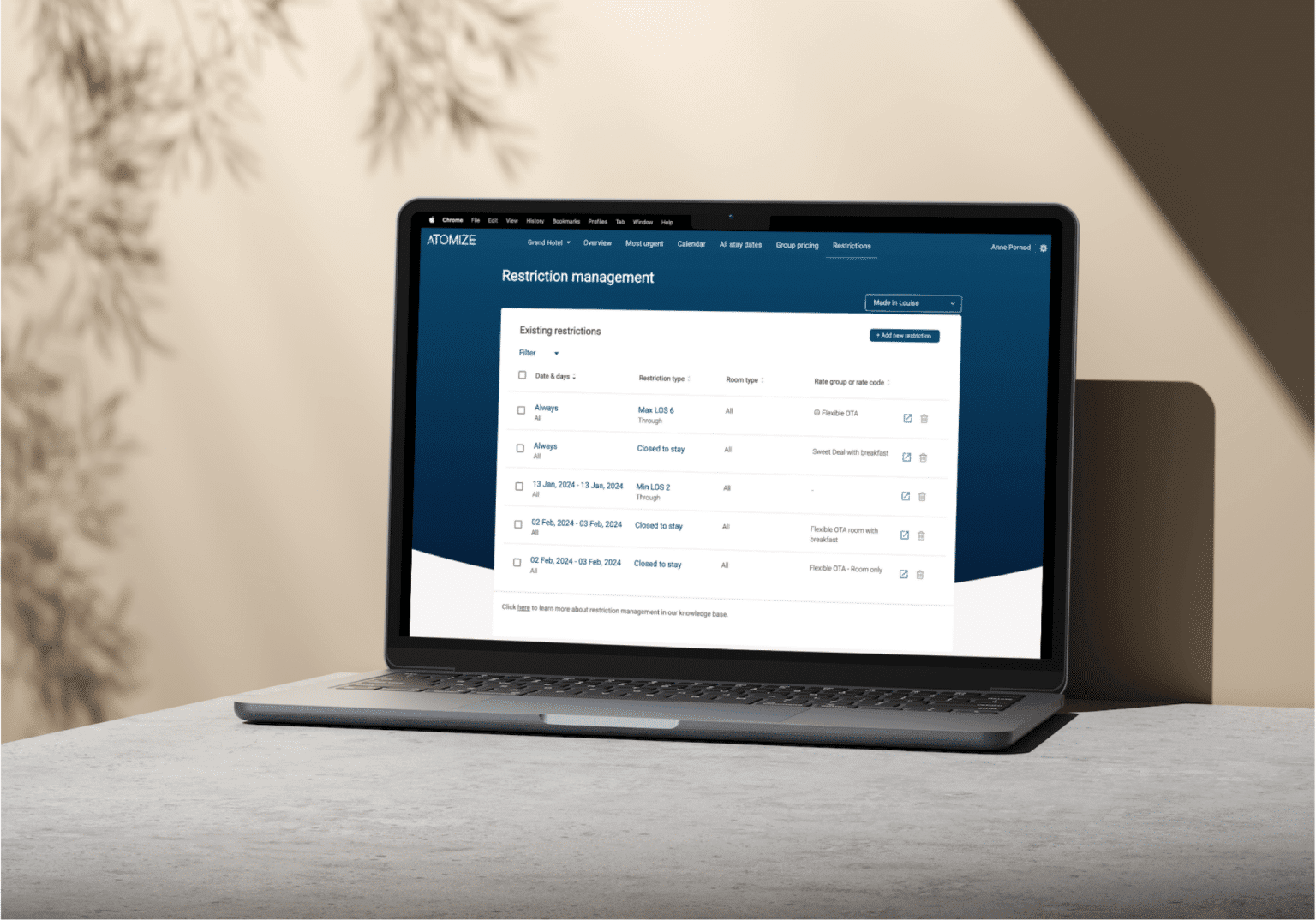 Special Features - Restriction Management - Atomize